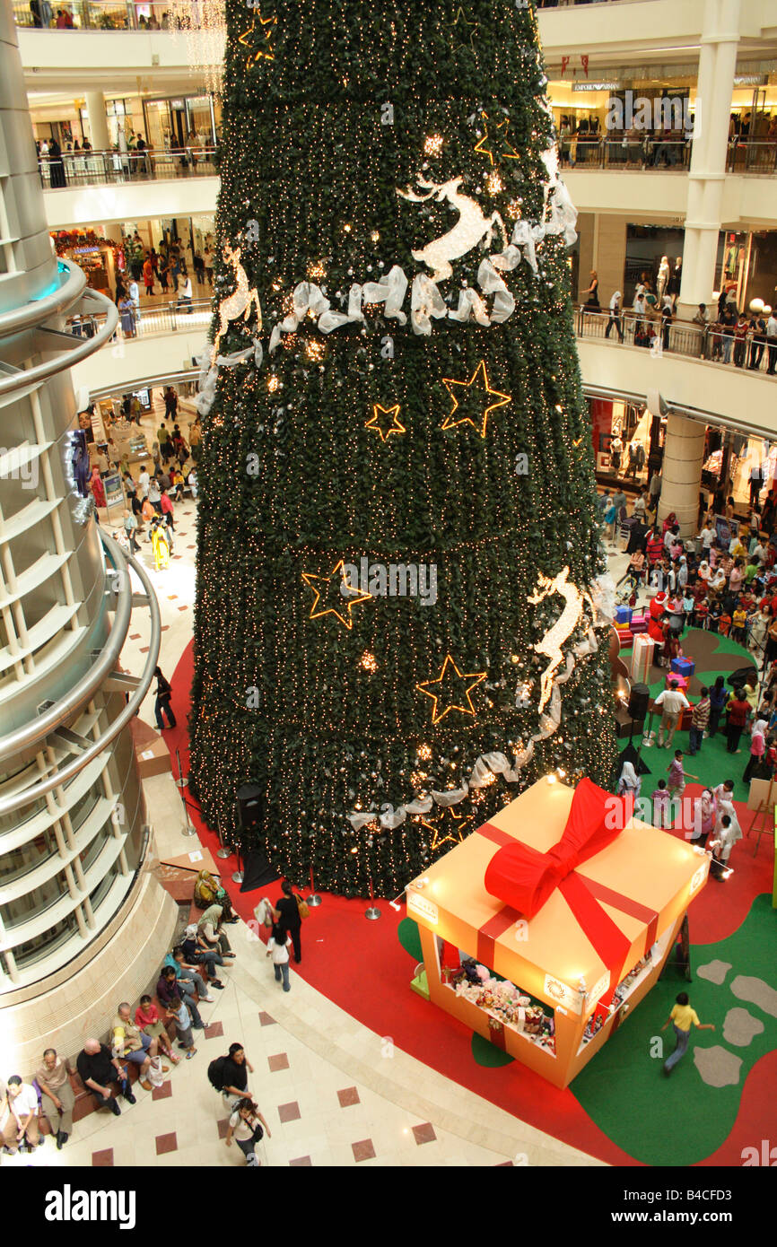 christmas tree at KLCC shopping center, Kuala Lumpur, Malaysia Stock ...