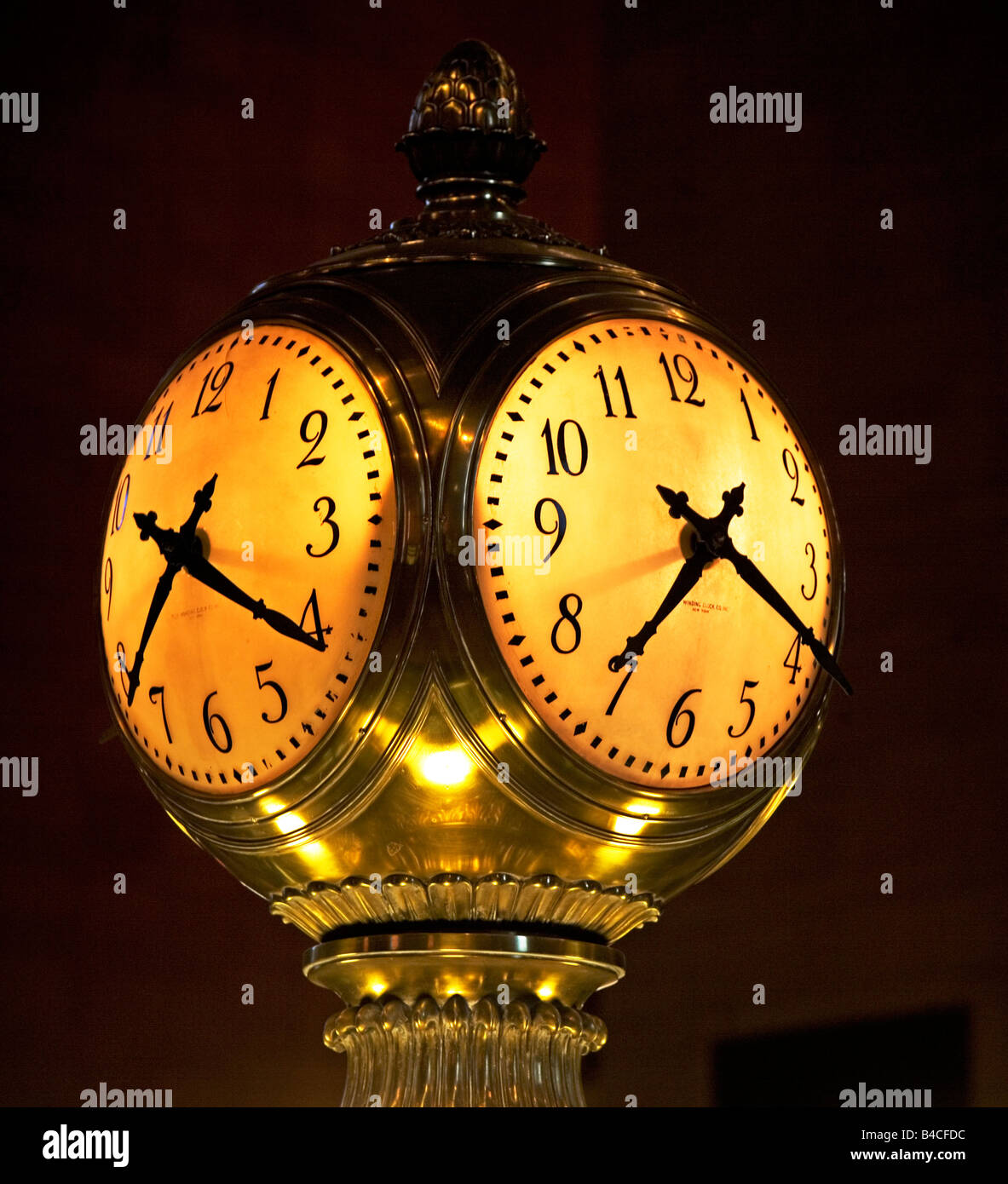 backlight, clock, glowing, golden, Grand, Central, station, manhattan ...