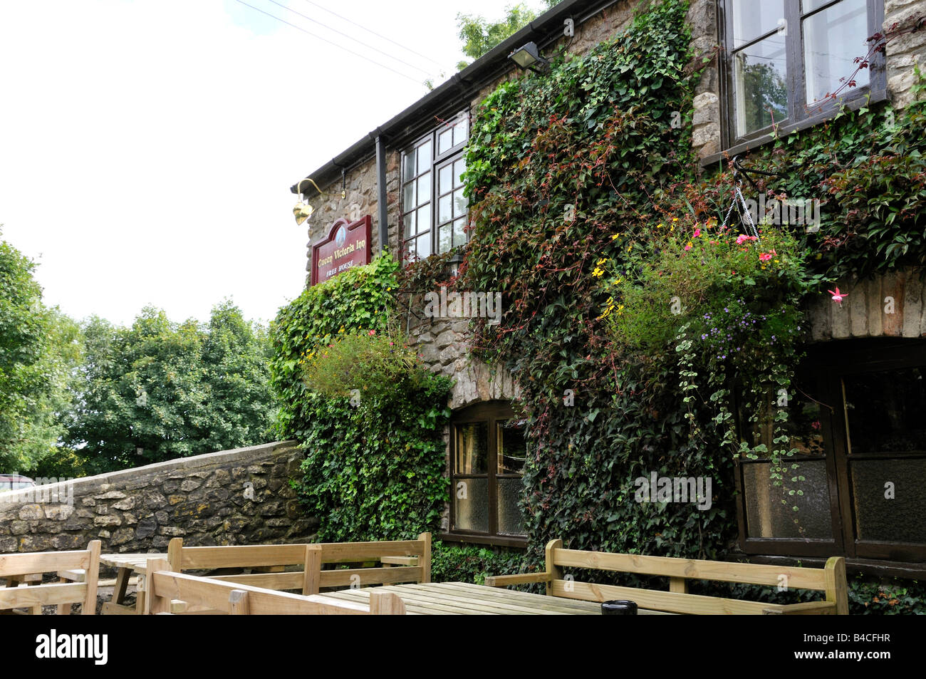 Queen Victoria Inn in Priddy Wells Somerset near Glastonbury Stock ...