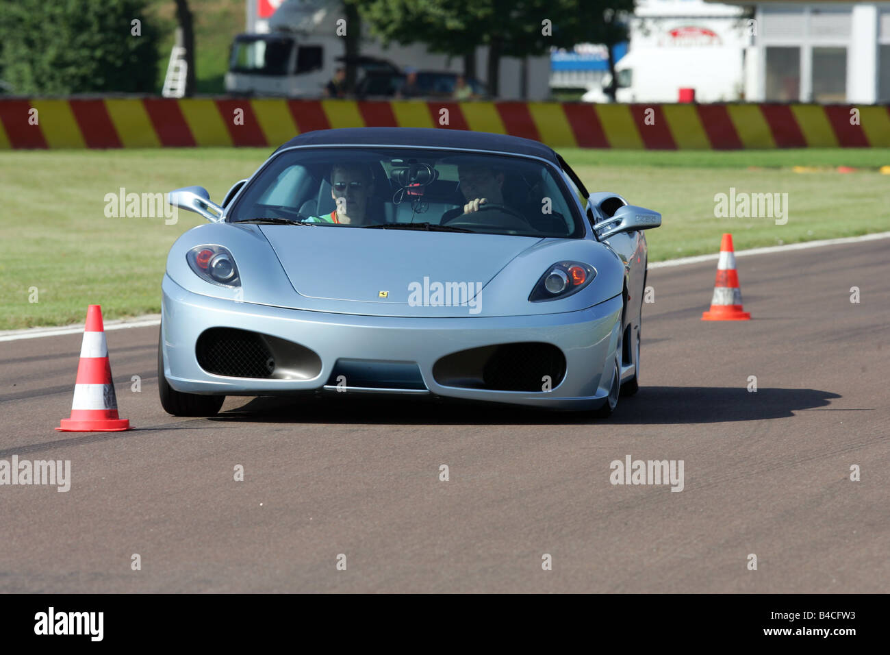 Car, Ferrari F430 Spider F1, model year 2005-, silver, Convertible ...