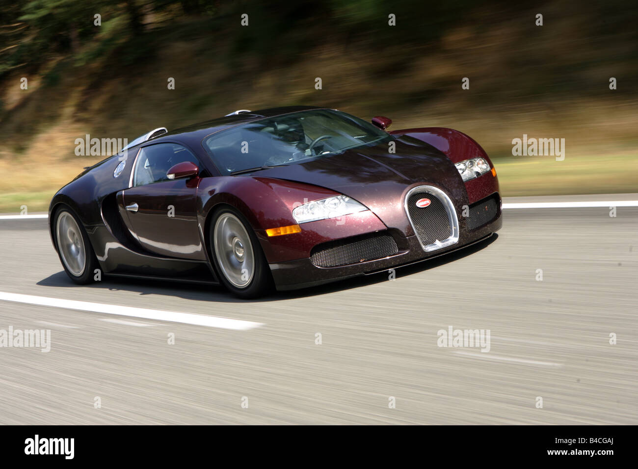 Car, Bugatti Veyron 16.4, roadster, coupe, model year 2005-, wine-red ...