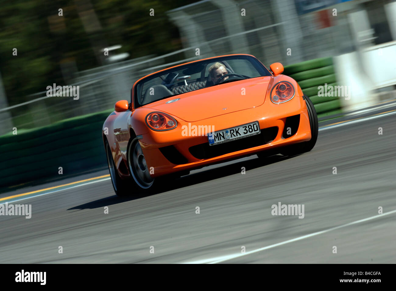 Car, Ruf R Spyder, Convertible, orange , model year 2005-, open top ...