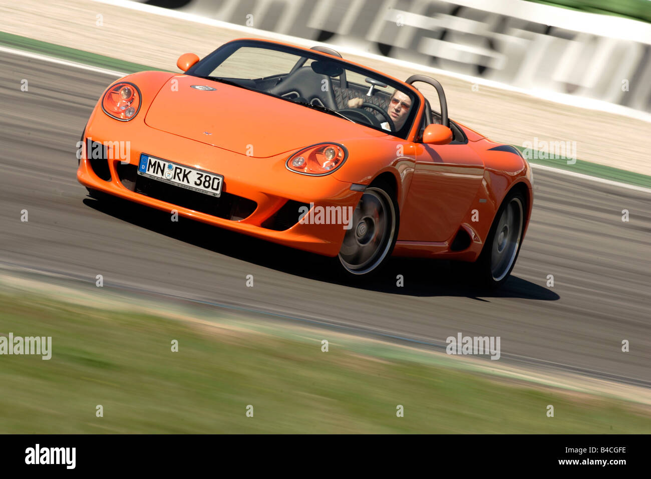 Car, Ruf R Spyder, Convertible, orange , model year 2005-, open top ...