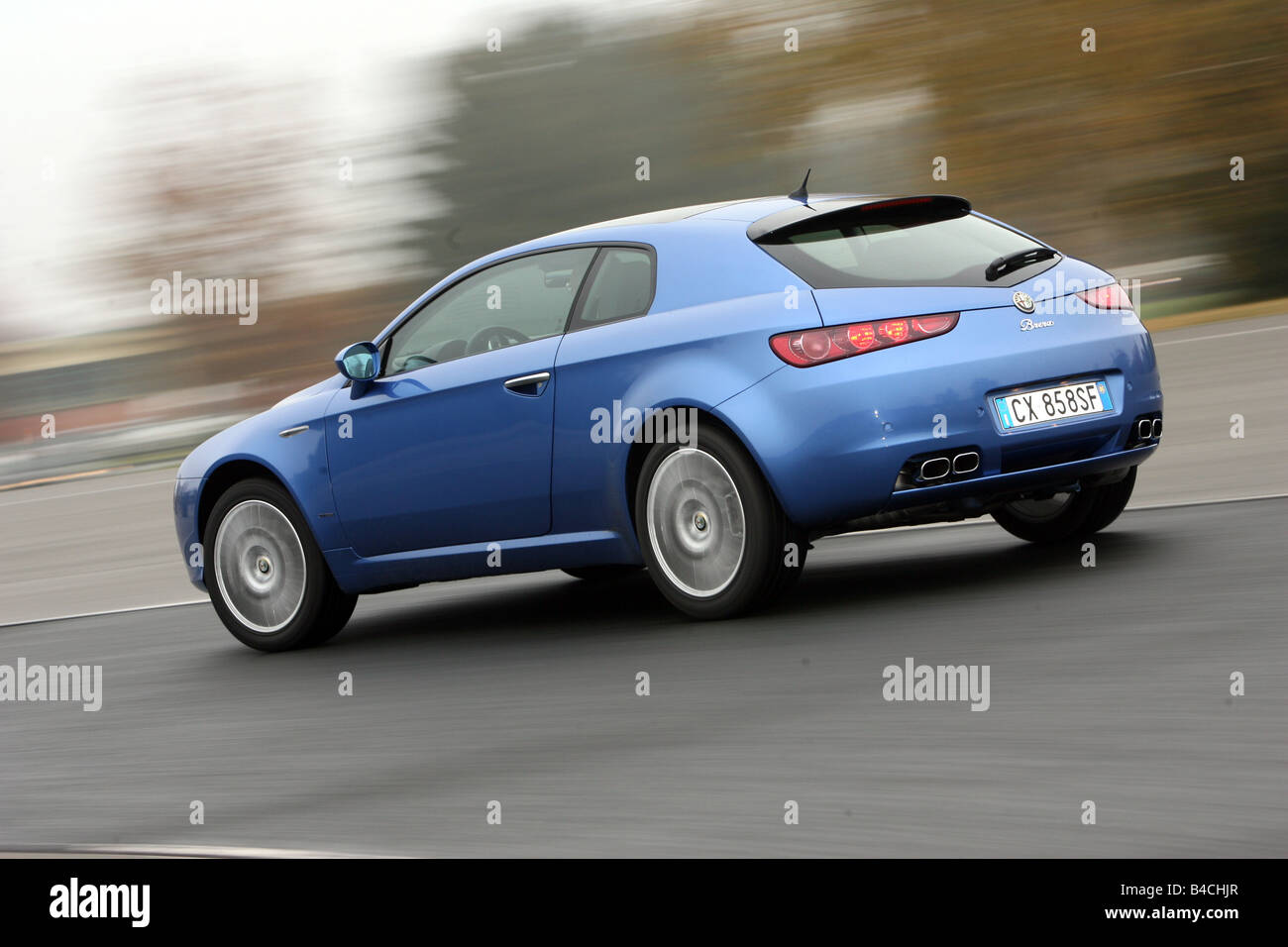 Alfa Romeo Brera 3.2 JTS V6, model year 2005-, blue moving, diagonal ...