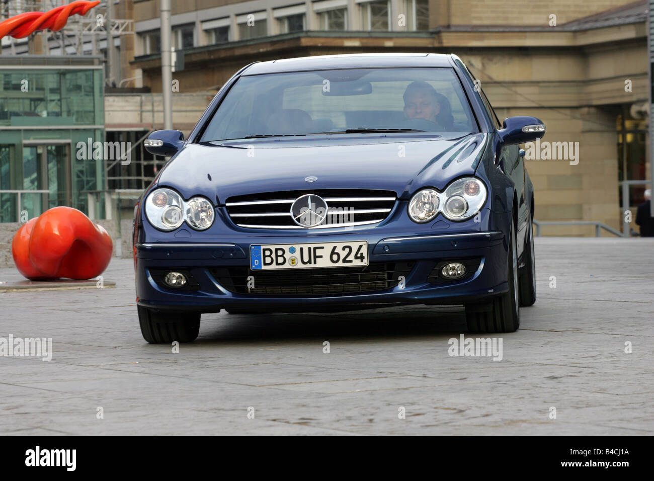 Mercedes CLK ISG (Integrierter Starter-Generator), blue, model year ...