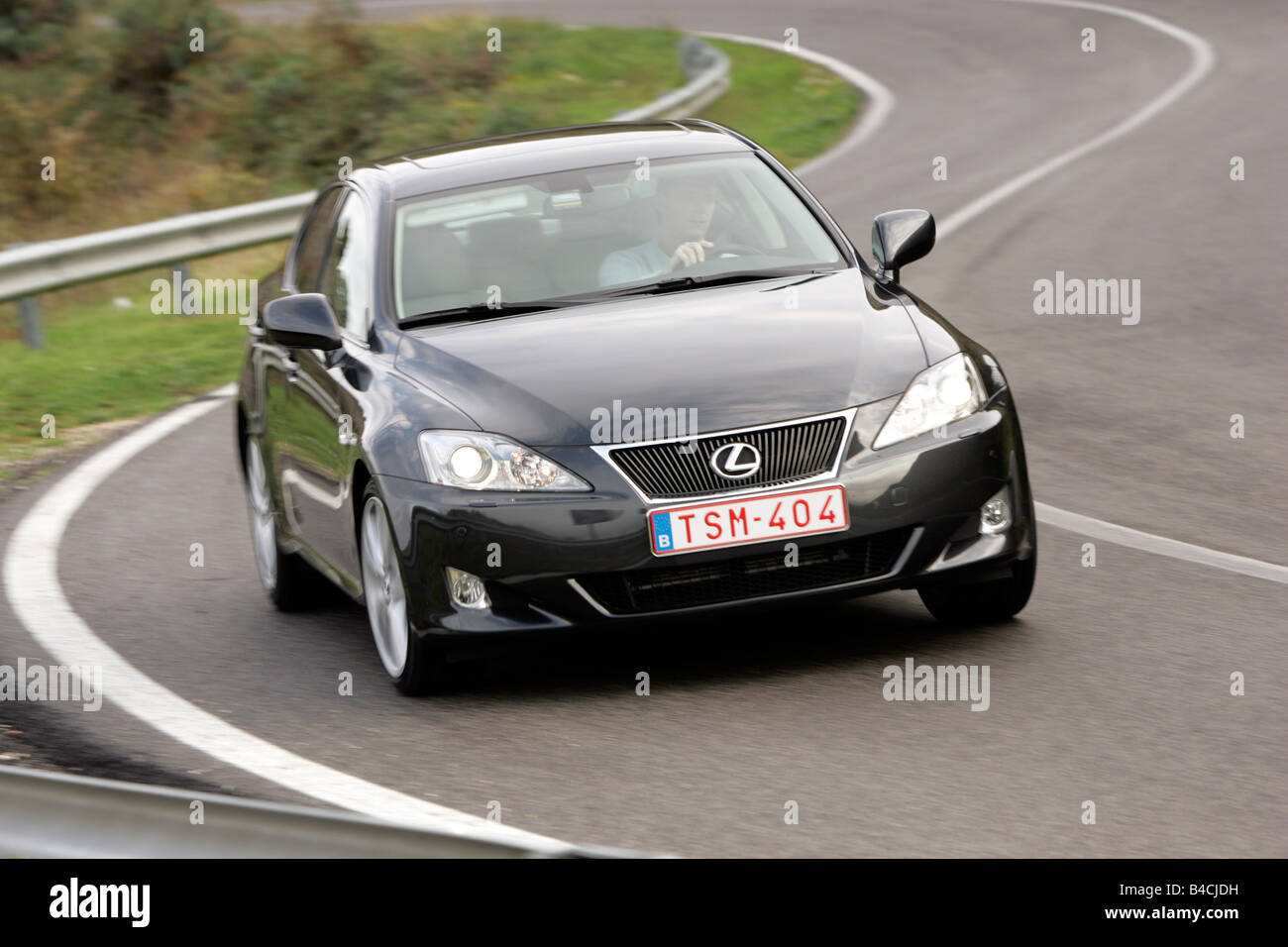 Lexus IS 220d, model year 2005-, black, driving, diagonal from the ...