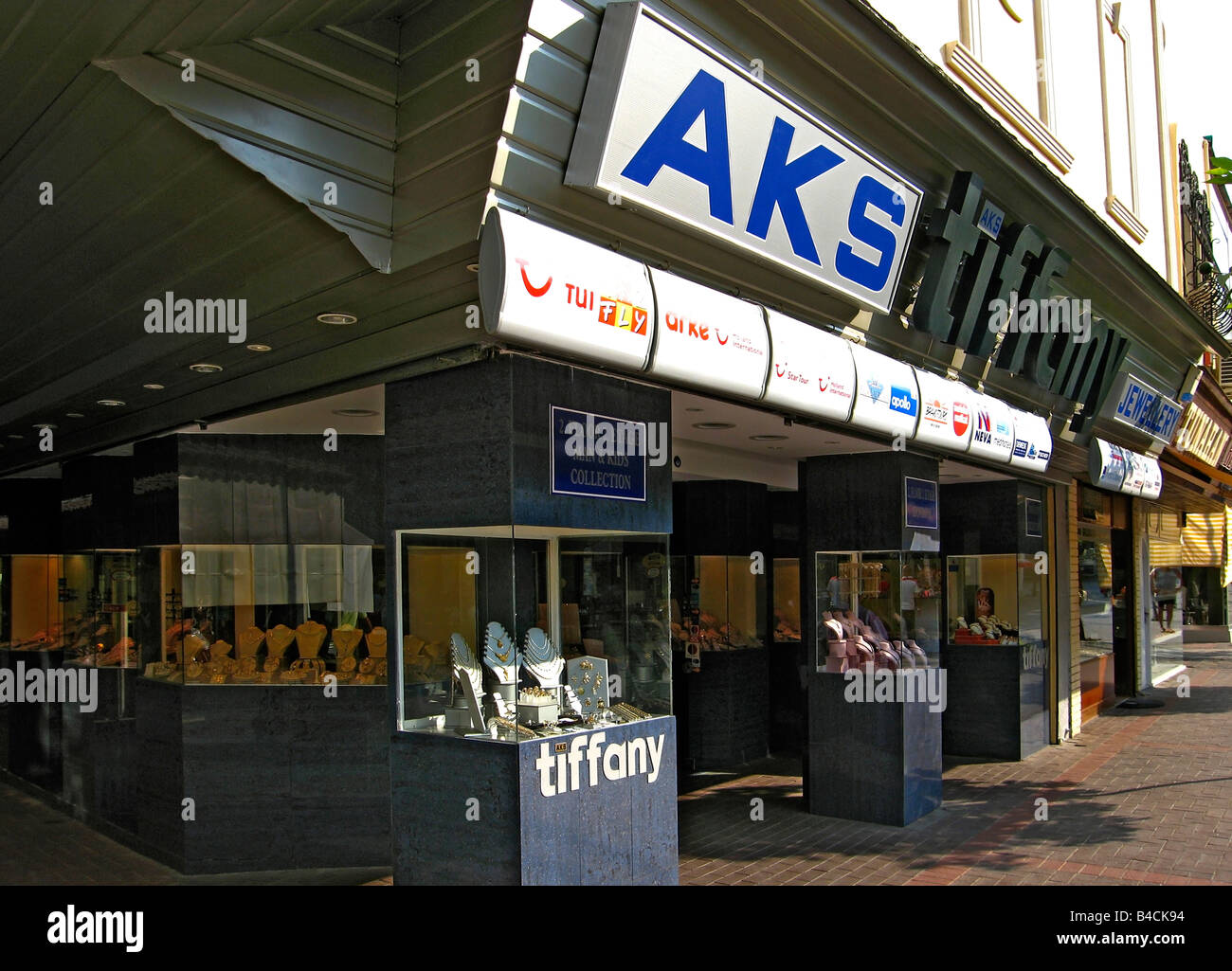 AKS Tiffany Jewelry store Alanya Turkey Stock Photo - Alamy