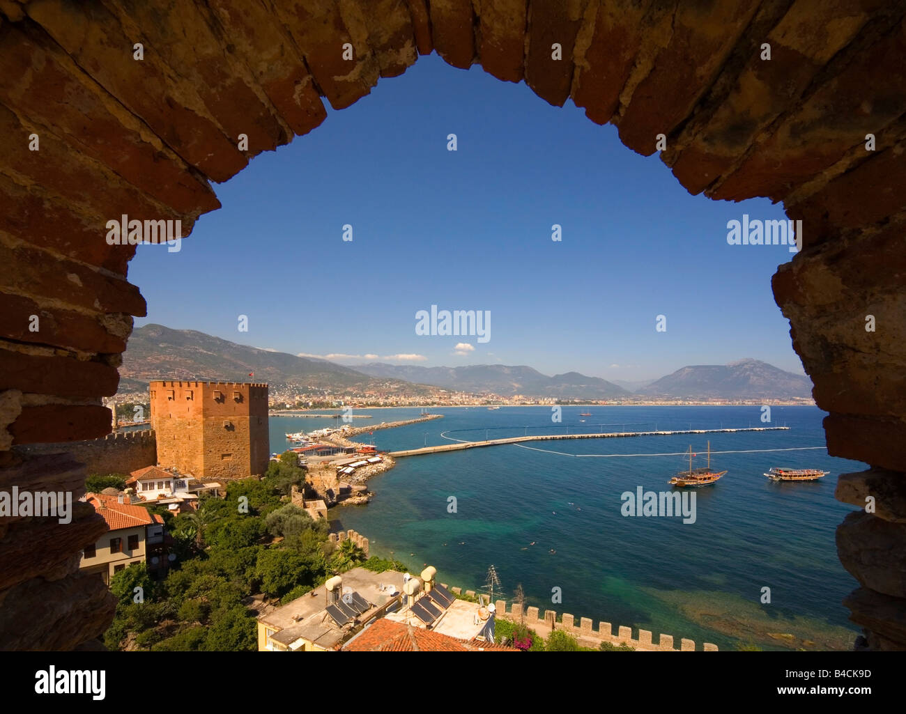 Alanya from castle Turkey Stock Photo - Alamy