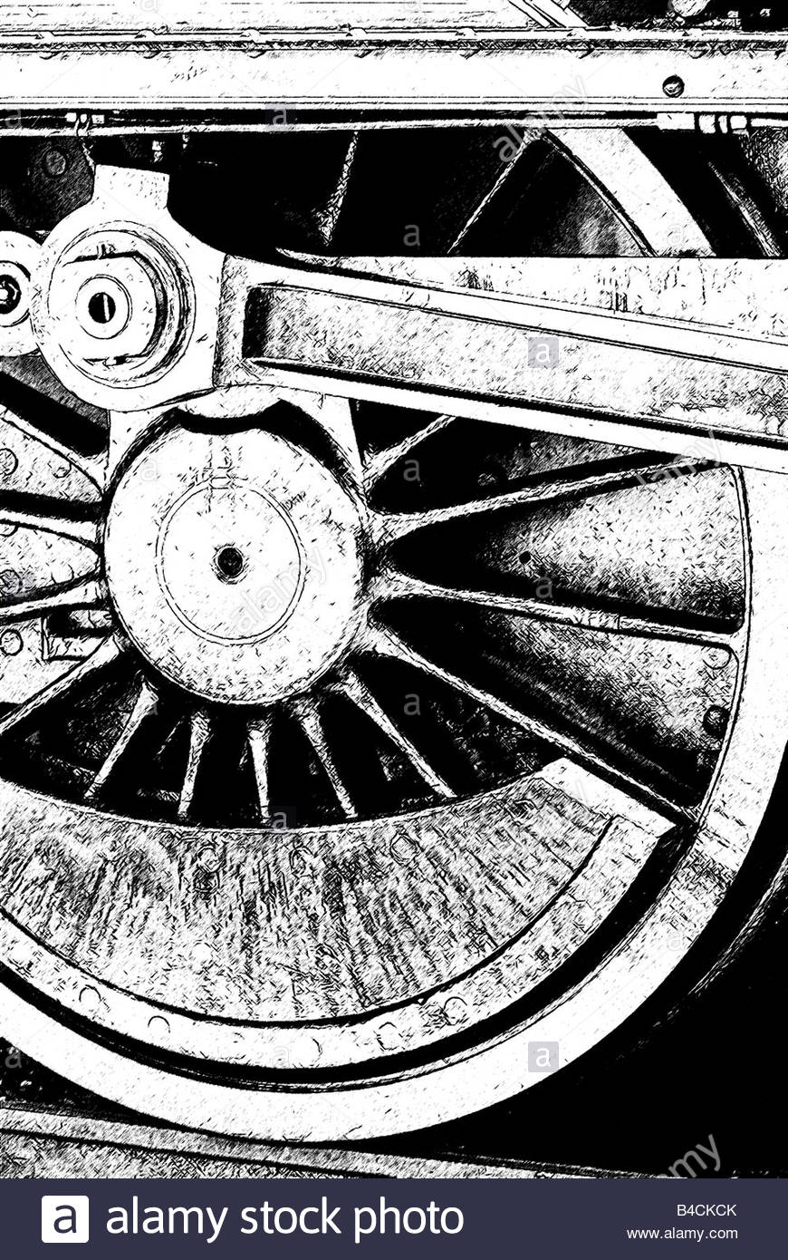 Drawing Of Steam Locomotive Stock Photos & Drawing Of Steam Locomotive ...