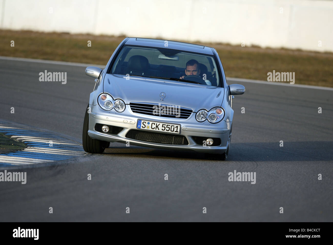 Car, Mercedes C55 AMG, Limousine, medium class, model year 2005 ...