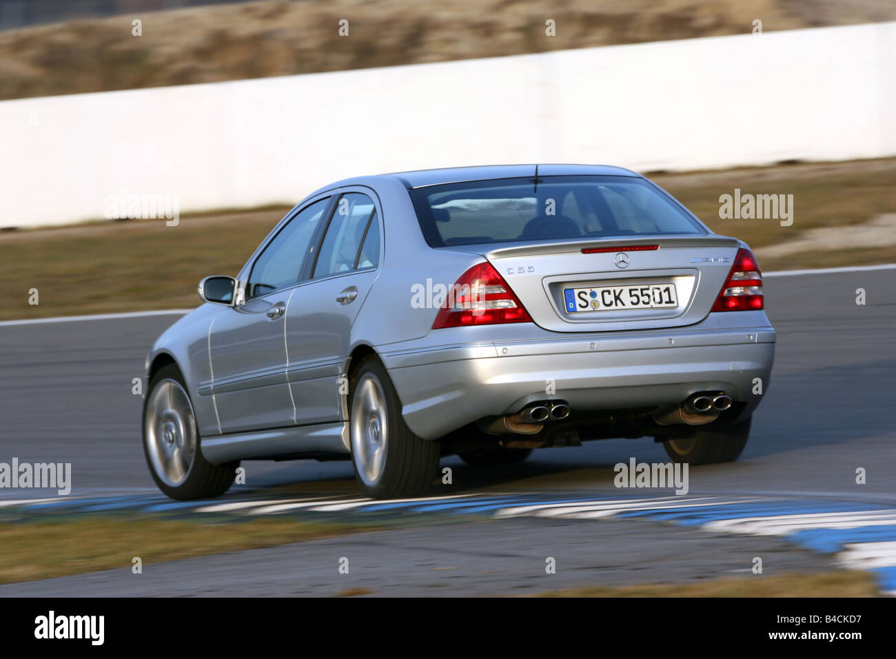 Car, Mercedes C55 AMG, Limousine, medium class, model year 2005 ...
