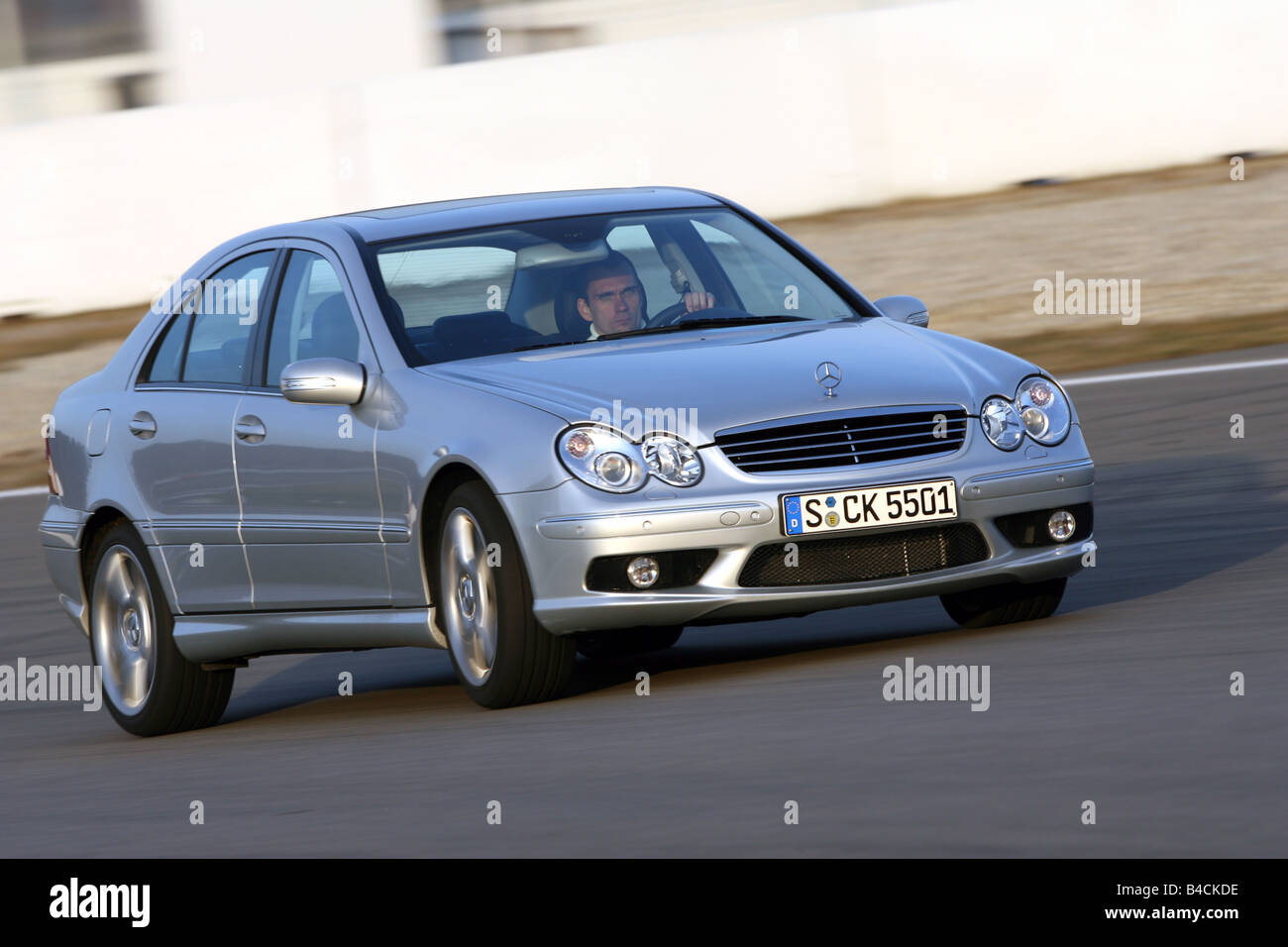 Car, Mercedes C55 AMG, Limousine, medium class, model year 2005 ...
