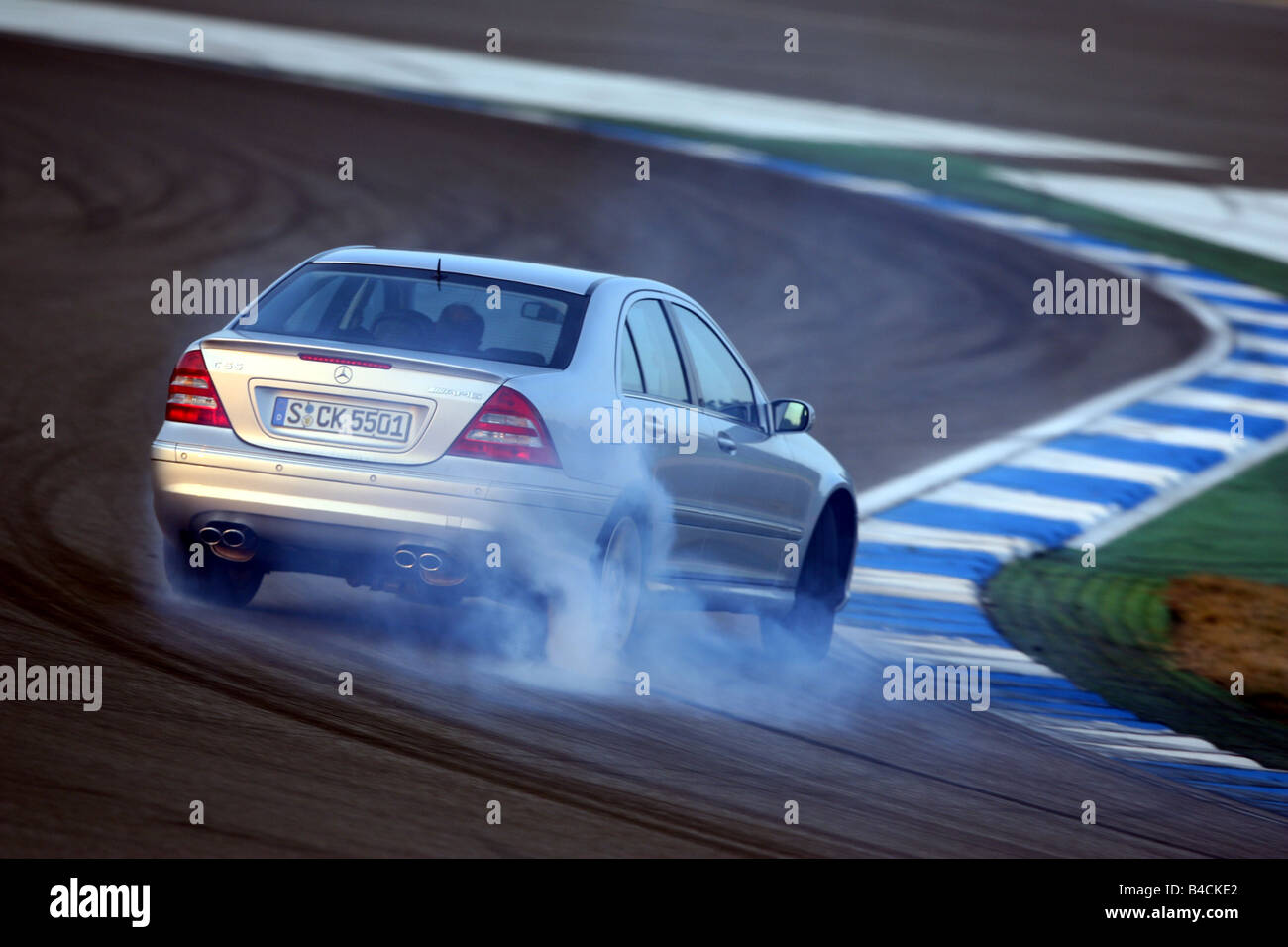 Car, Mercedes C55 AMG, Limousine, medium class, model year 2005 ...