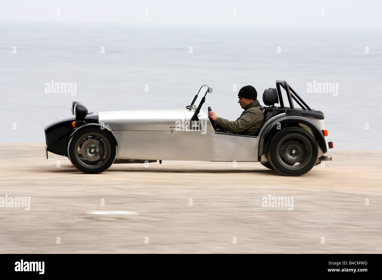 Caterham CSR 200, model year 2006-, silver, driving, side view ...