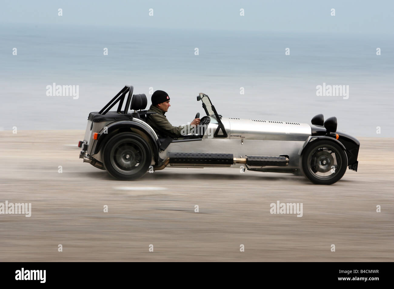 Caterham CSR 200, model year 2006-, silver, driving, side view ...