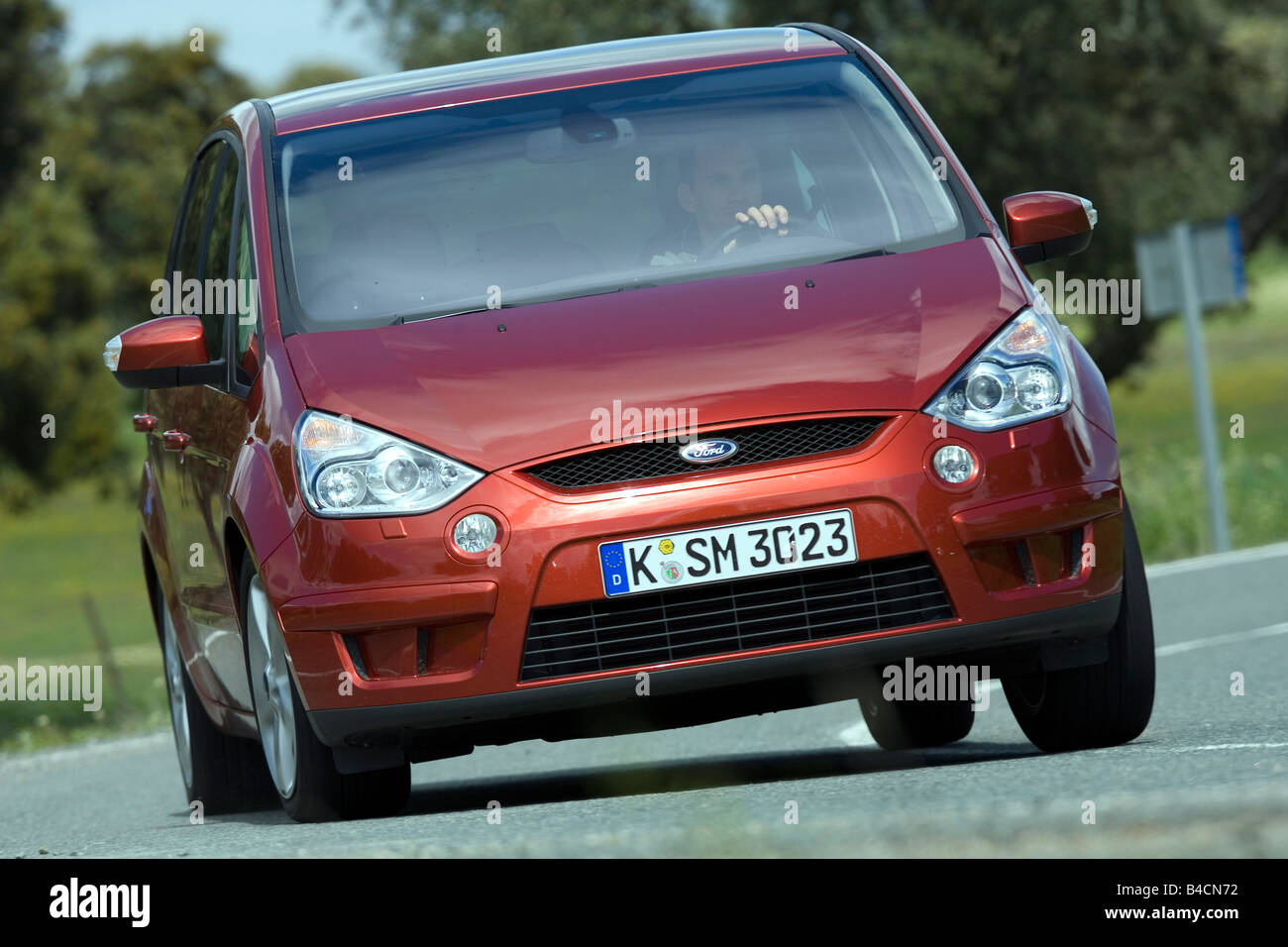 Ford S Max 2.5, model year 2006-, beige, fawn-/yellow-metallic, driving ...