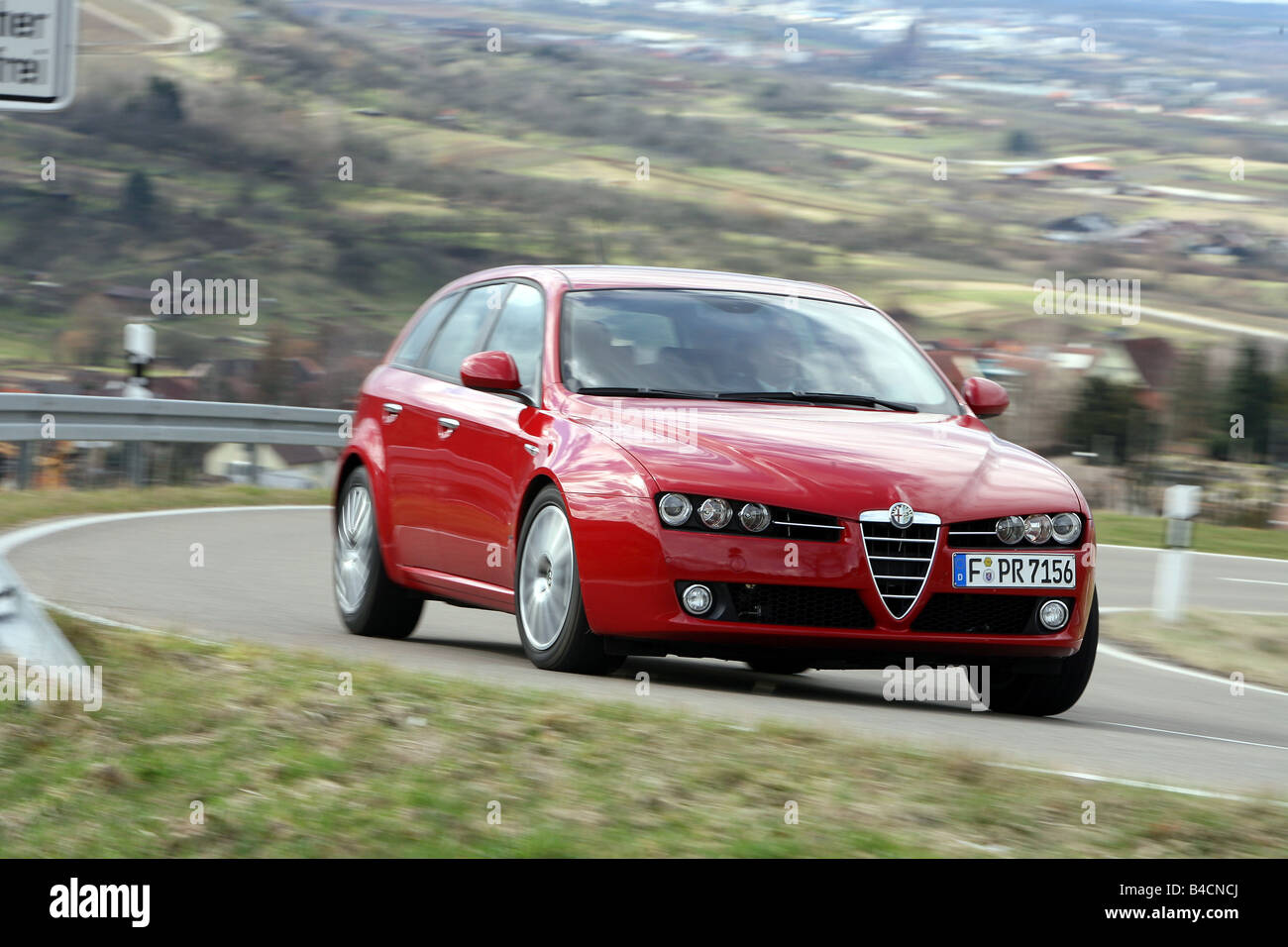 Alfa Romeo 159 roadster 3.2 JTS V6, red, model year 2006-, driving ...