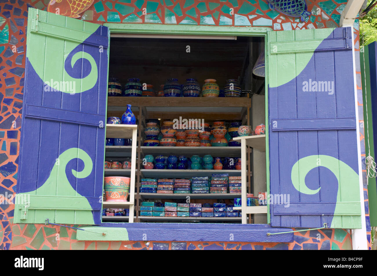 Earthworks pottery on the Caribbean island of Barbados Stock Photo - Alamy
