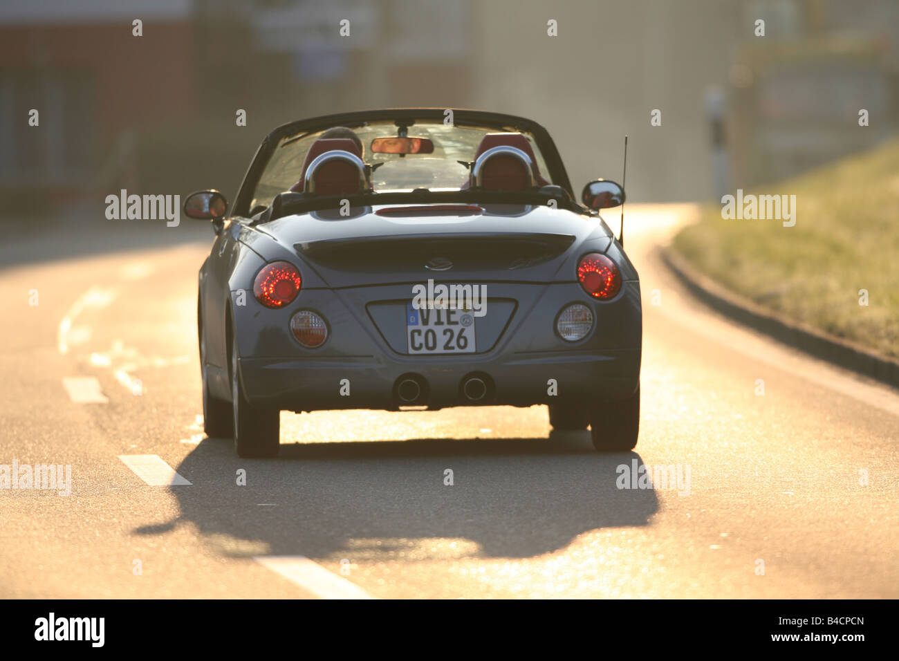 Daihatsu Copen, model year 2006-, anthracite, driving, diagonal from ...