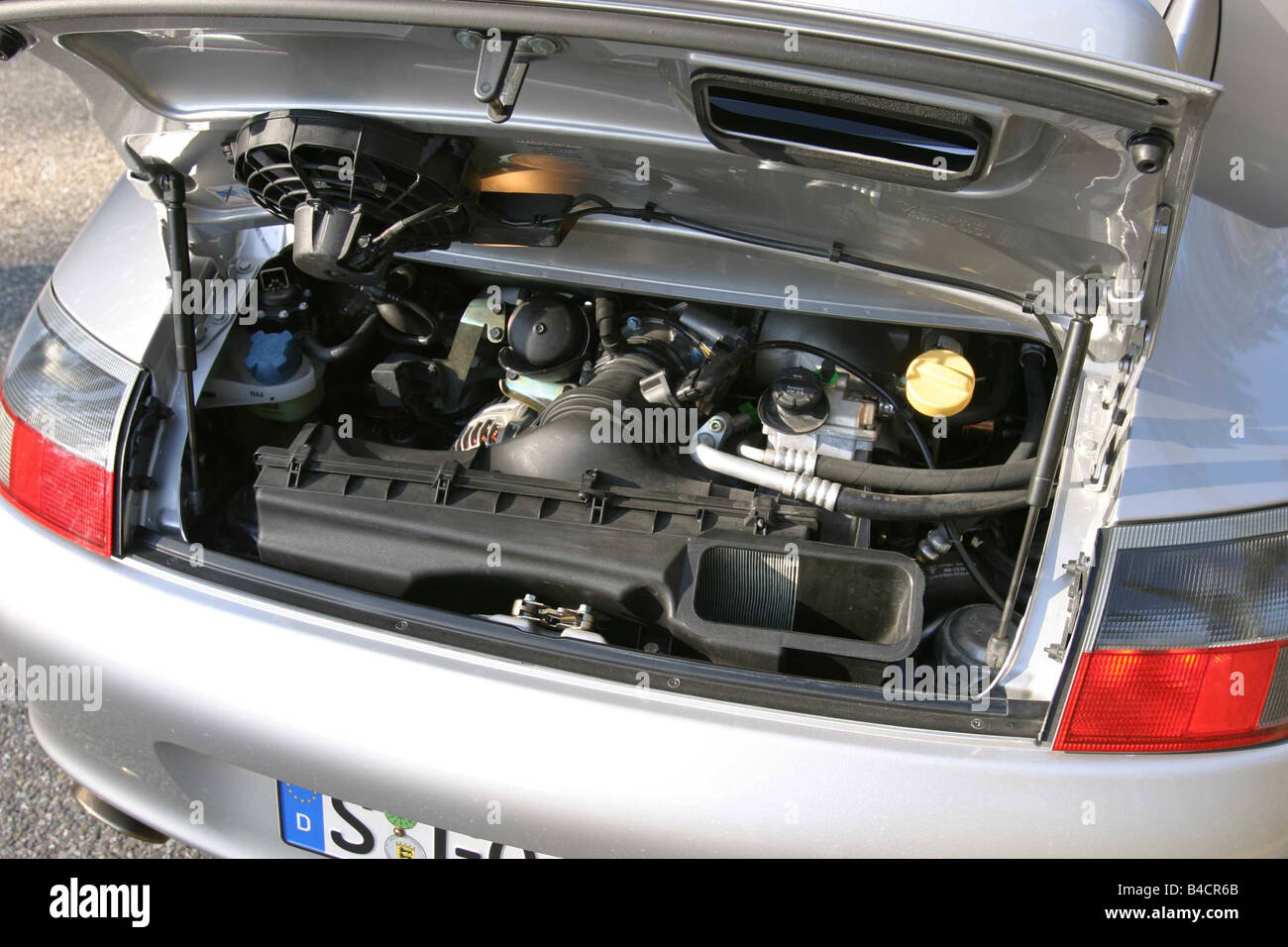 Car, Porsche GT3, roadster, model year 2003-, silver, coupe, view in ...