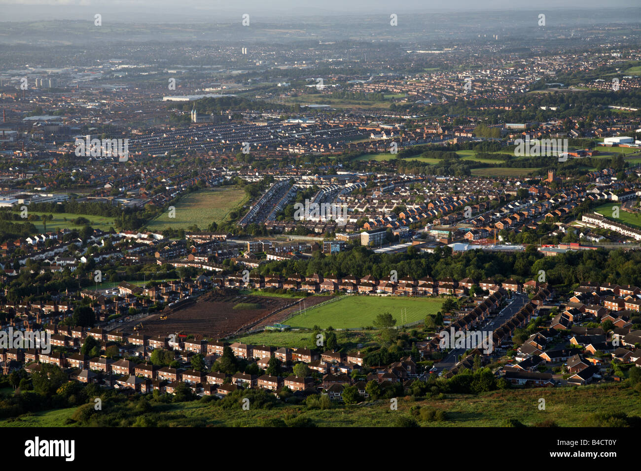 View from top of Cave Hill overlooking north and west Belfast belfast ...