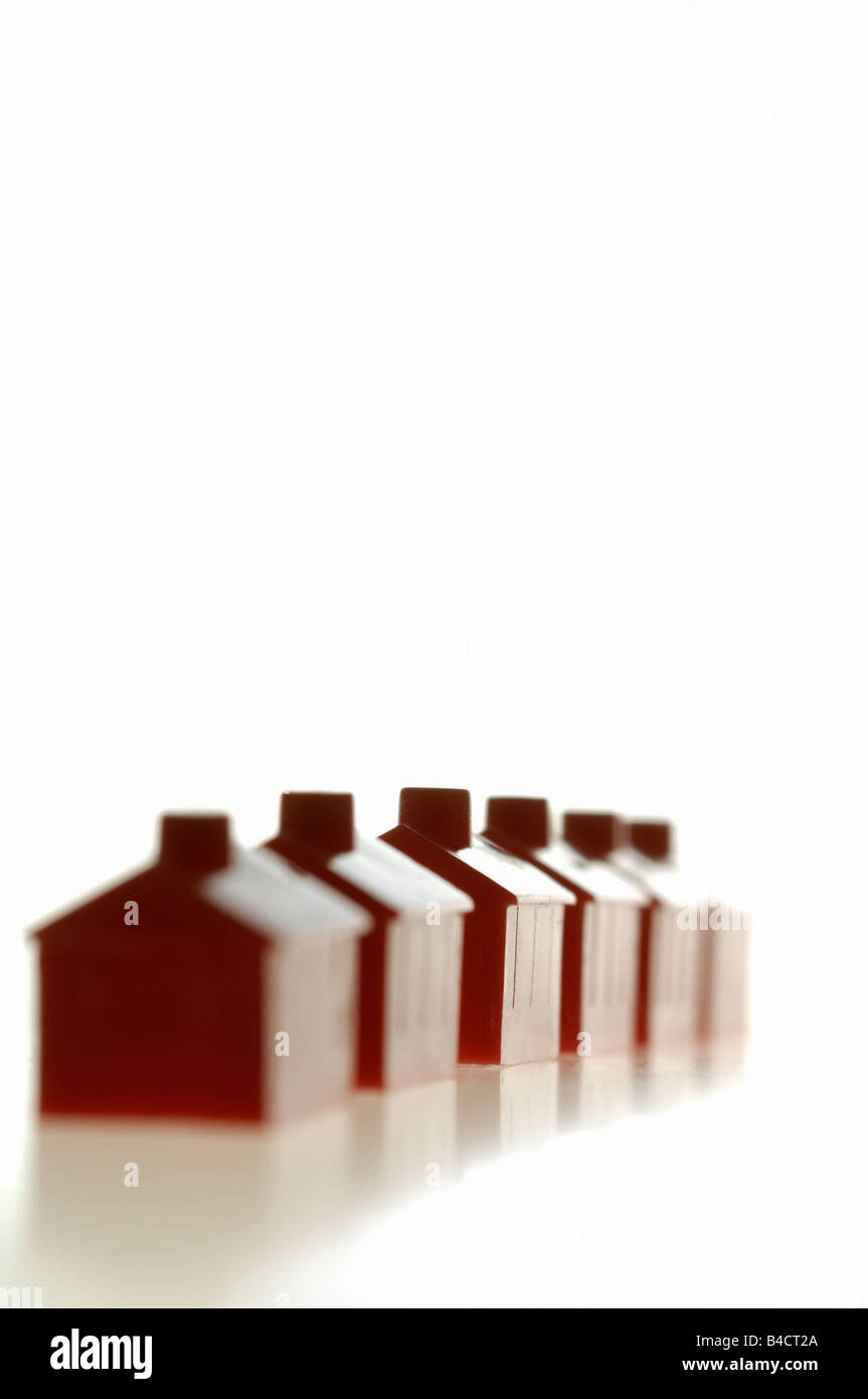 Row of red houses hi-res stock photography and images - Alamy