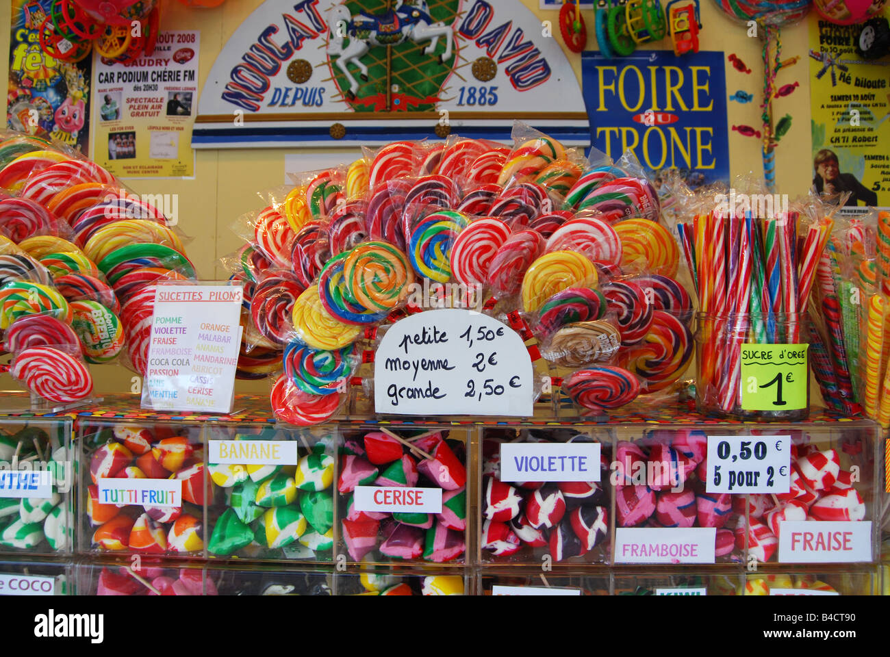 sweet shop at fairground Lille France Stock Photo, Royalty Free Image ...