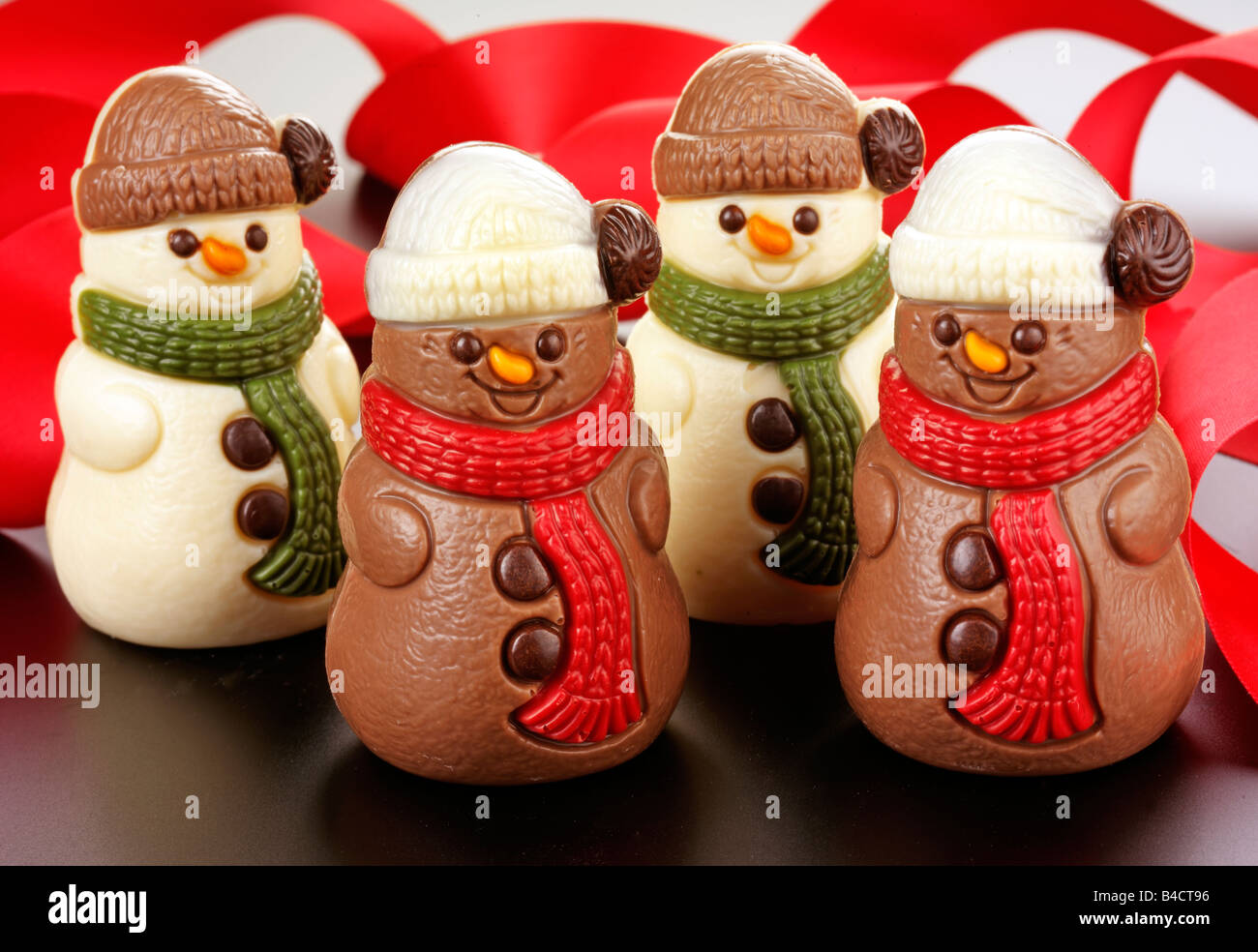 CHRISTMAS CHOCOLATE SNOWMEN Stock Photo - Alamy