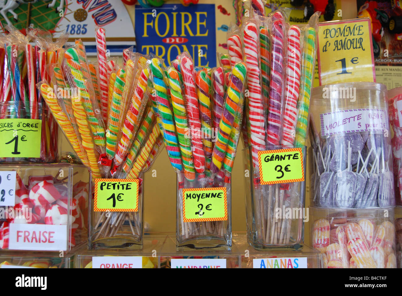 sweet shop at fairground Lille France Stock Photo - Alamy