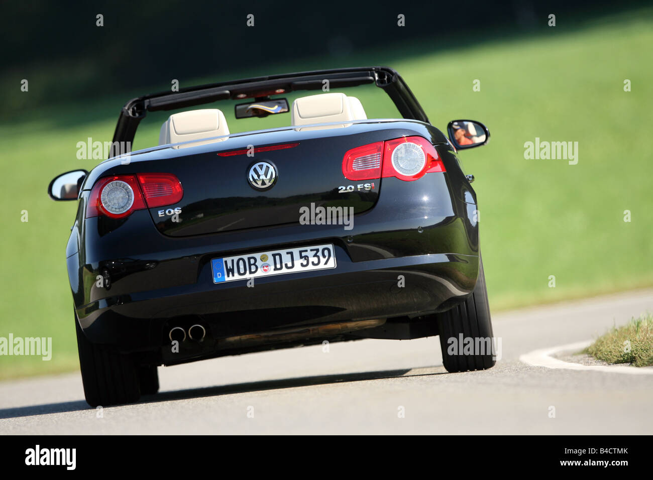 VW Volkswagen Eos 2.0 TFSI, model year 2006-, black, driving, diagonal ...