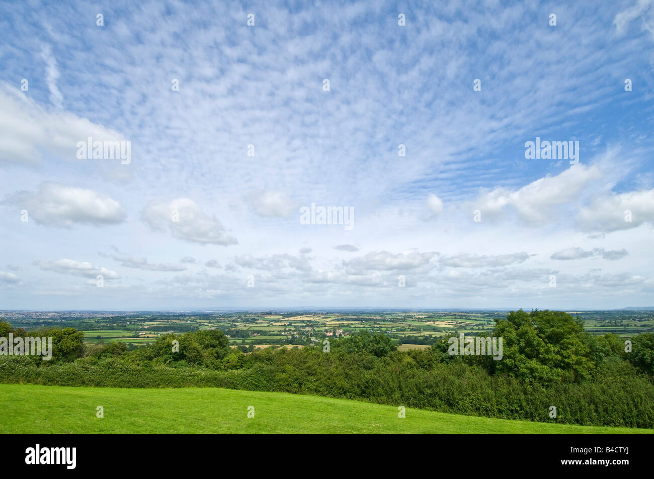 River Avon Valley landscape with the outskirts of Bath on the left and ...