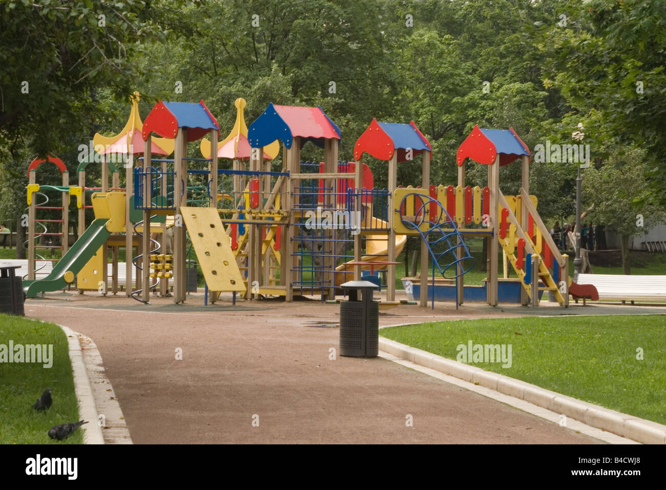 Colorful playground in Moscow, Russia Stock Photo - Alamy