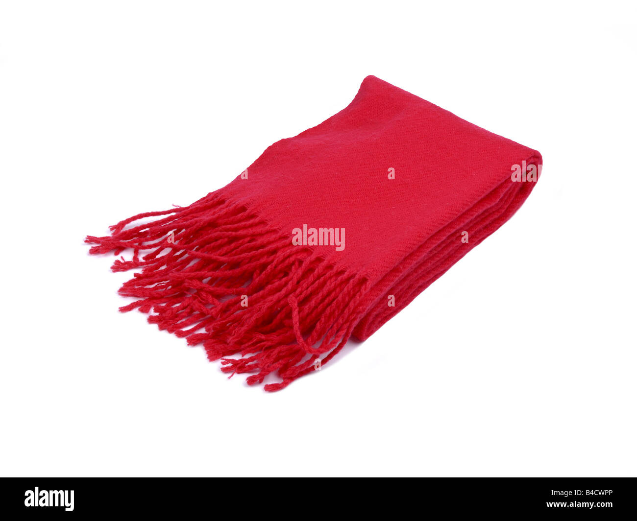 Red Wool winter scarf Stock Photo - Alamy