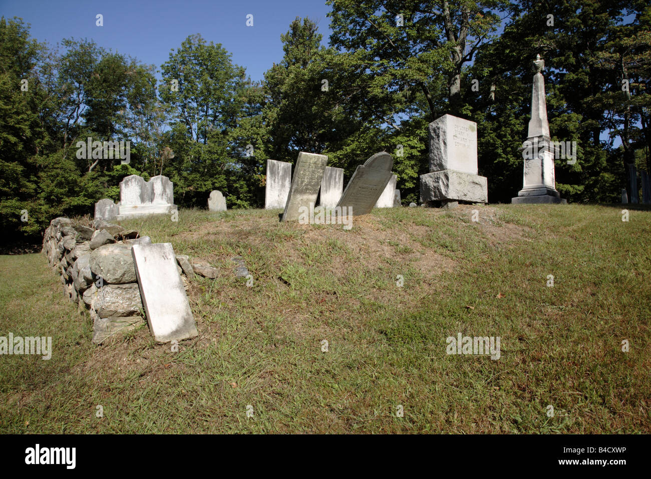 HIll Cemetery during the summer months in Candia New Hampshire USA ...