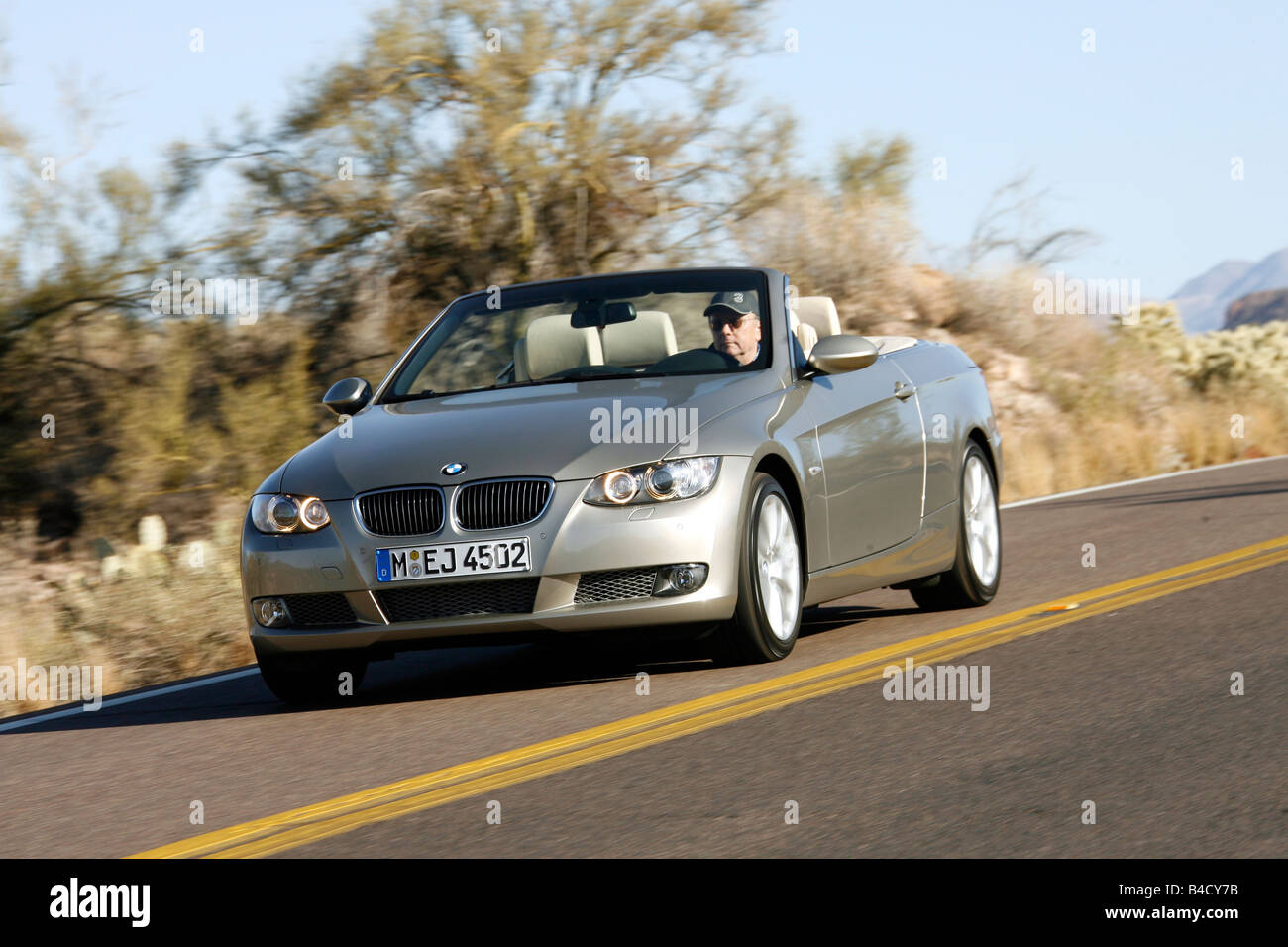 BMW 335i Convertible, model year 2007-, driving, diagonal from the ...
