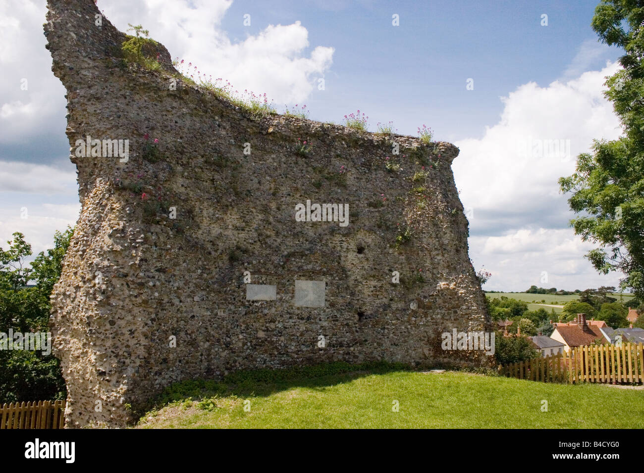 Clare Castle ruins Clare Country Park Suffolk England Stock Photo - Alamy