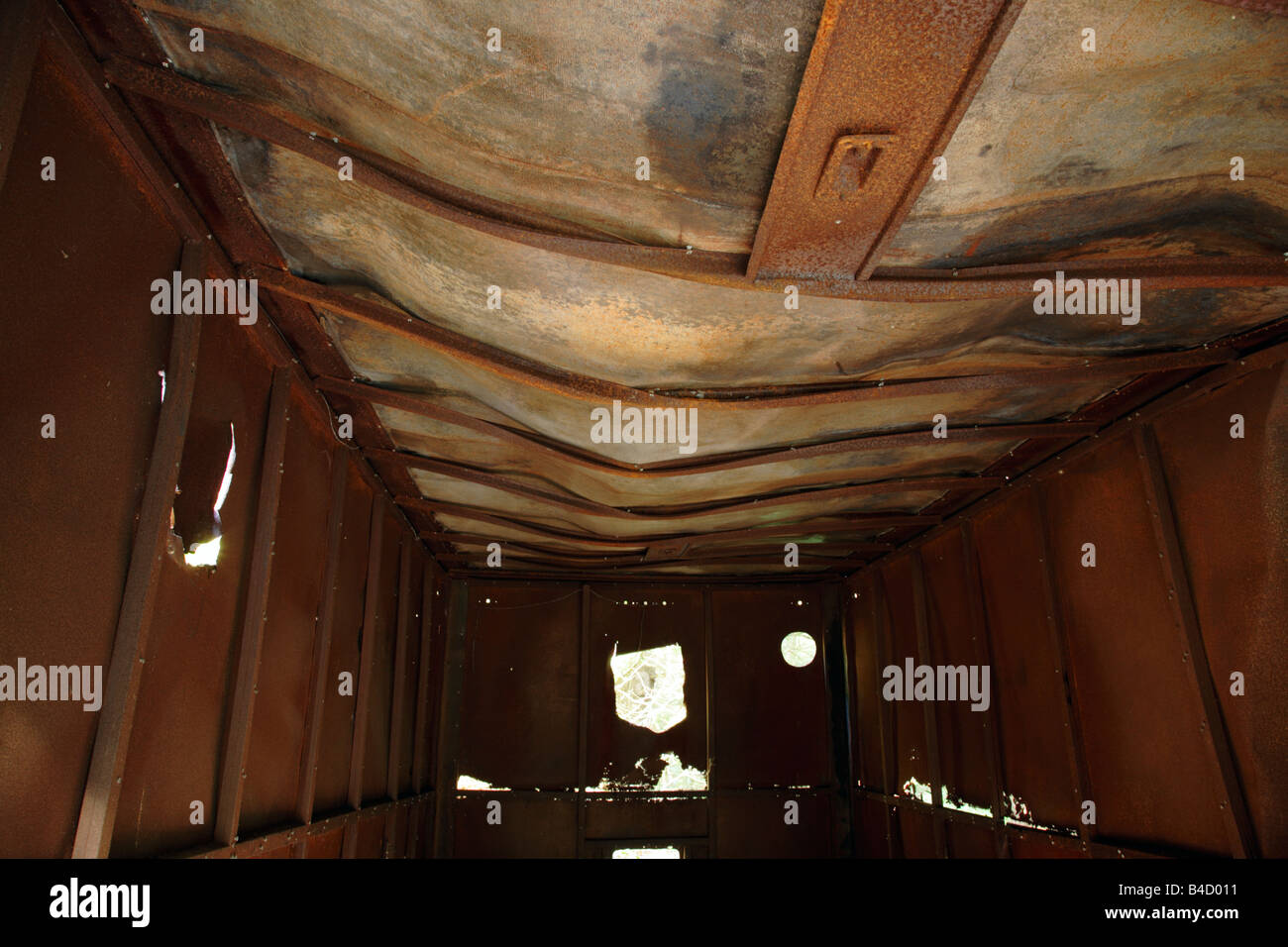 Rusted box in a New England forest Stock Photo - Alamy