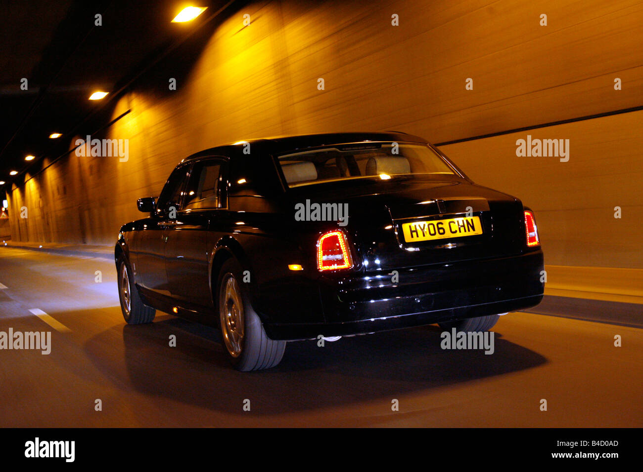 Rolls Royce Phantom, model year 2006-, black, driving, diagonal from ...