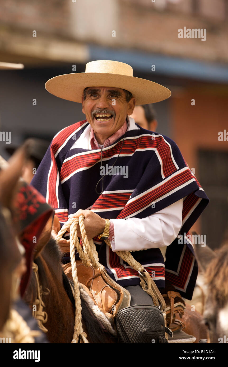 Huaso on horseback for the 18th September Independence Day celebration ...