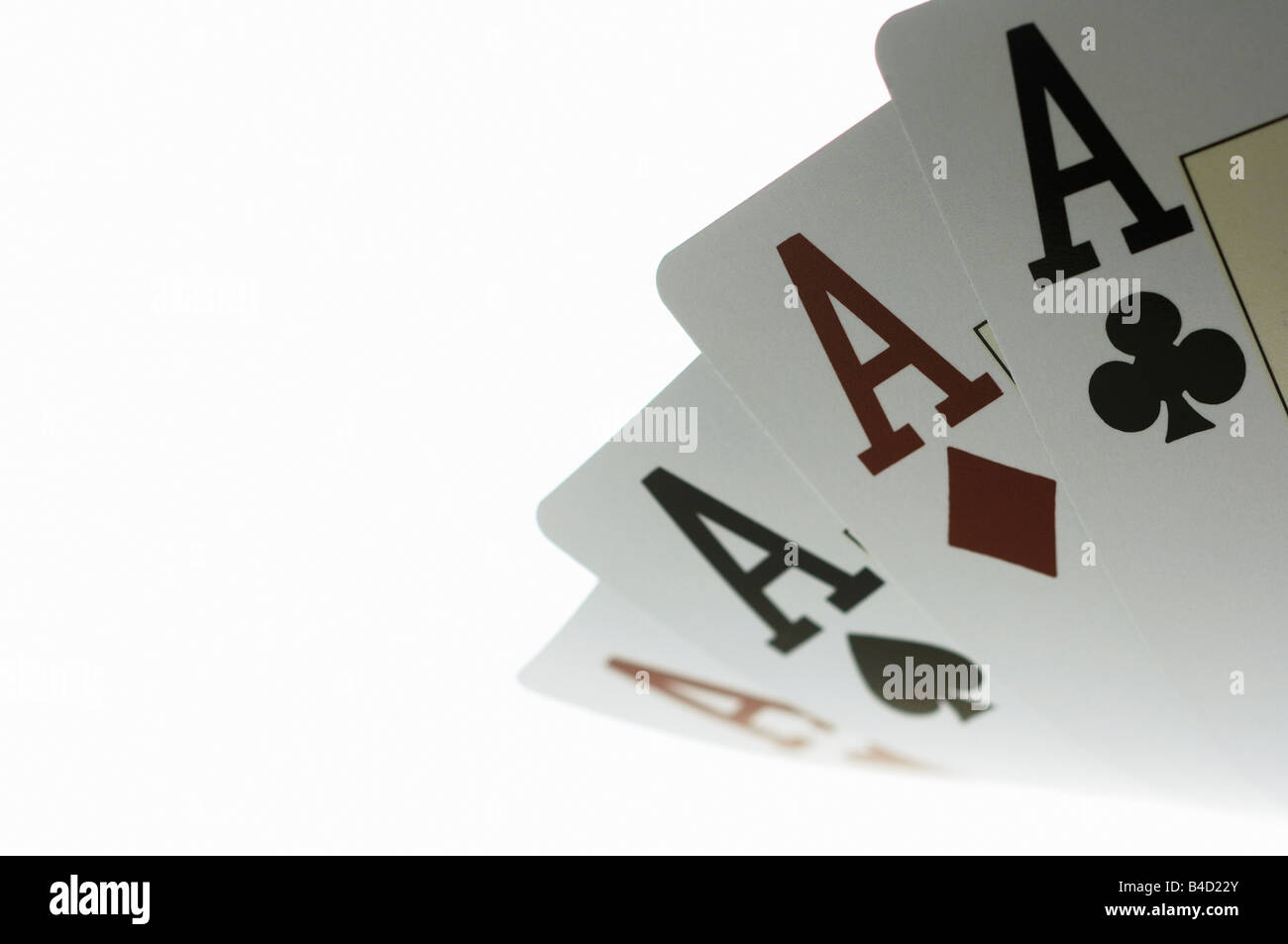 Four Aces in a hand of cards poker Stock Photo - Alamy