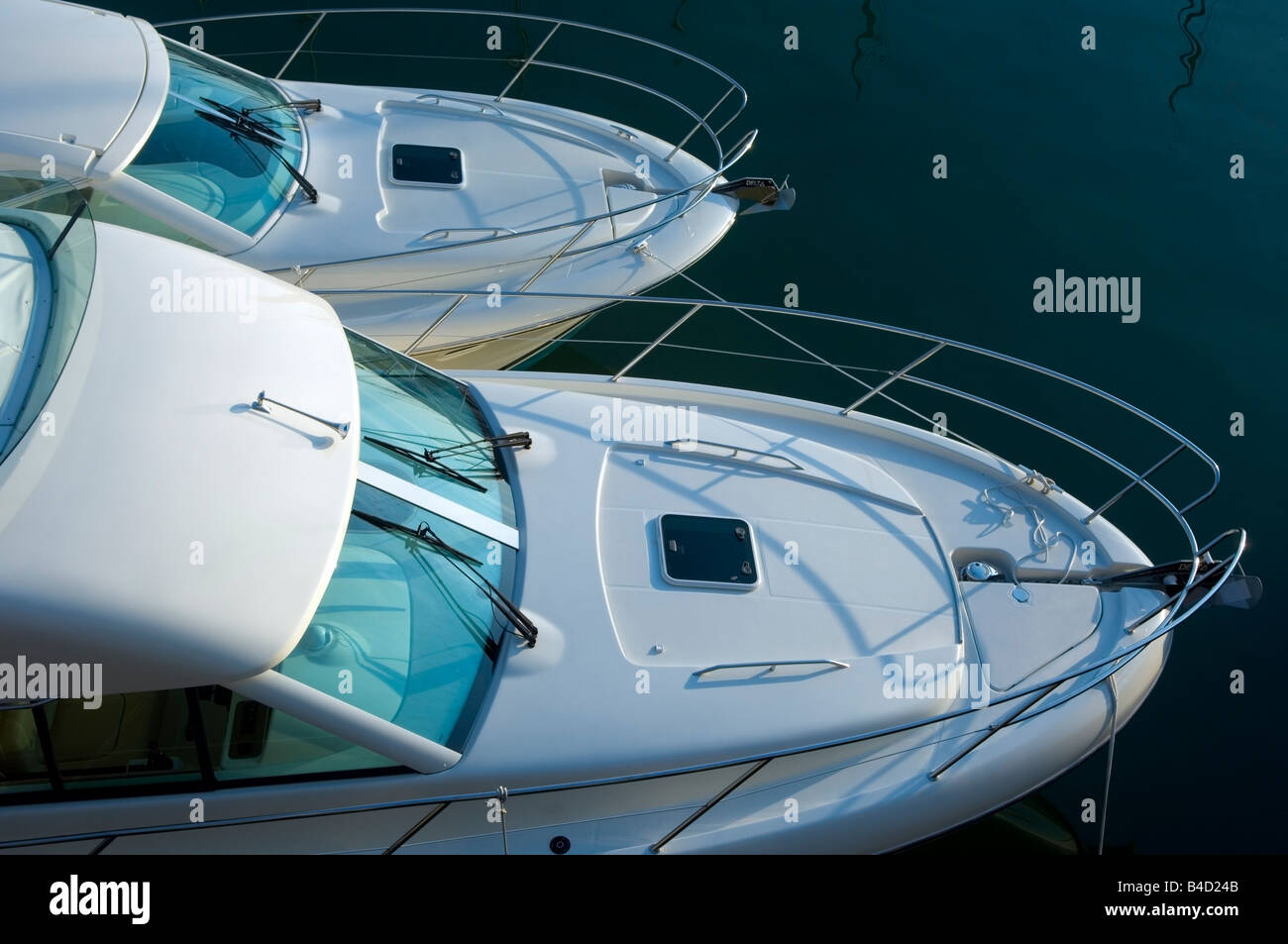 Modern cabin cruisers Stock Photo - Alamy