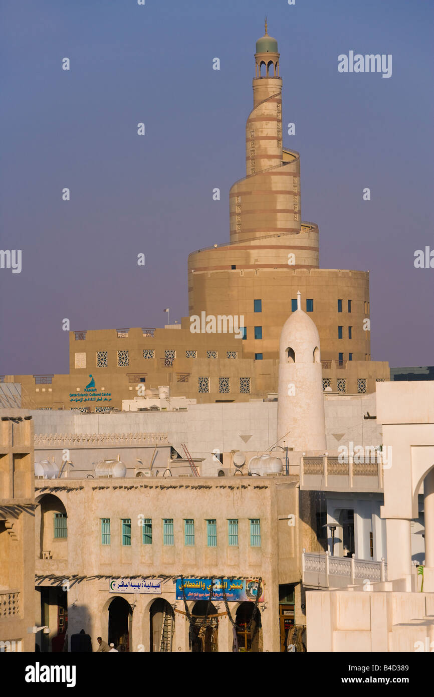 Qatar, Middle East, Arabian Peninsula, Doha, the spiral mosque of the ...