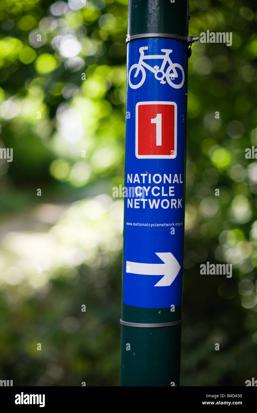 National Cycle Network sign in Harlow Town Park Stock Photo - Alamy