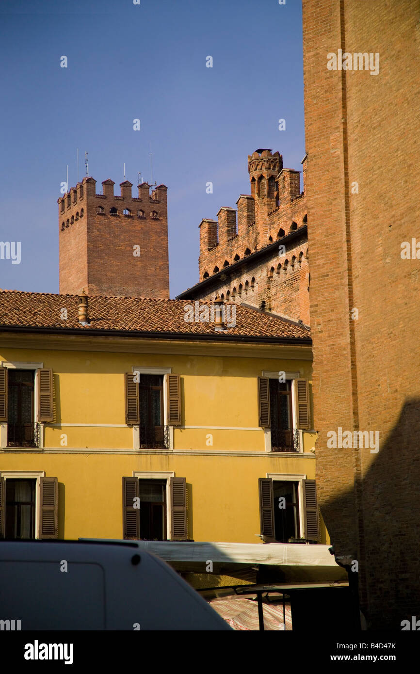 Cremona historic centre buildings and roofs Stock Photo - Alamy