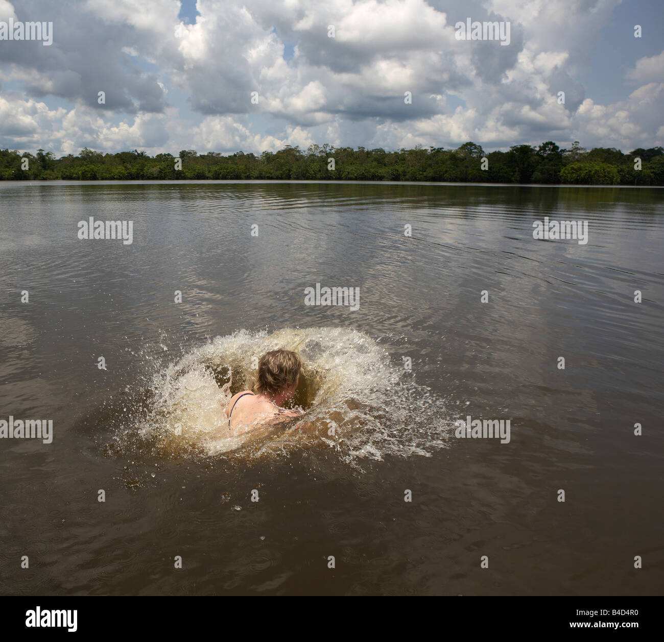 Woman swimming in river hi-res stock photography and images - Alamy