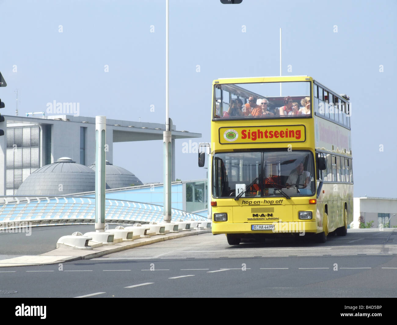 many people on city tour bus in berlin germany Stock Photo - Alamy