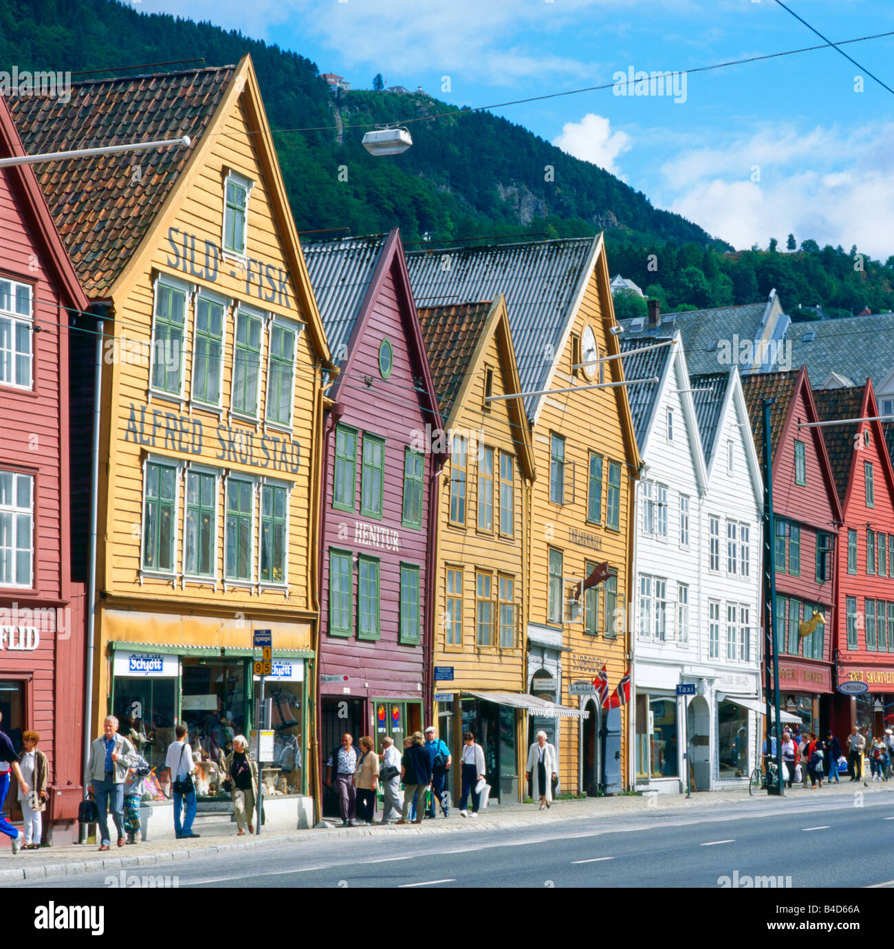 Bryggen Bergen Hordaland Norway Stock Photo - Alamy