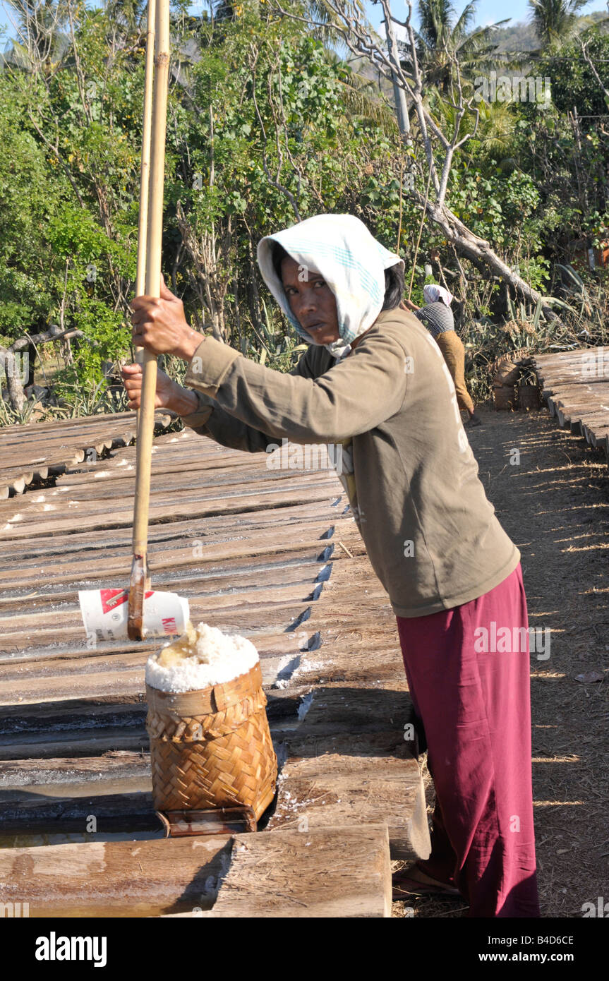Salt making farm, Bali,Indonesia Stock Photo - Alamy