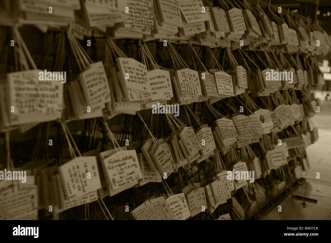 'Ema' Fortune Tablets outside a temple in Japan Stock Photo - Alamy