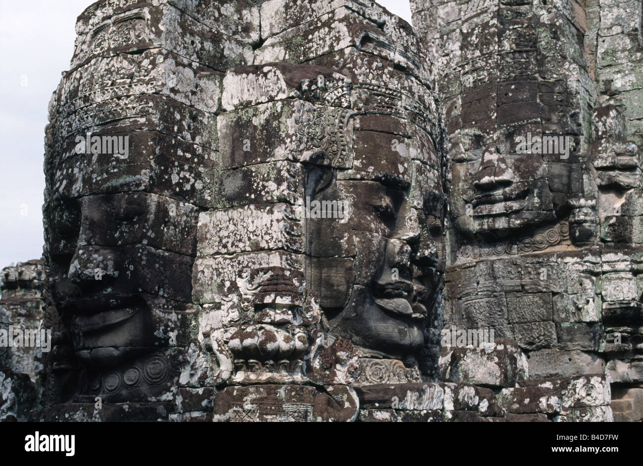 The smile of Angkor. Sculpted from stone, the smiling faces at Bayon ...